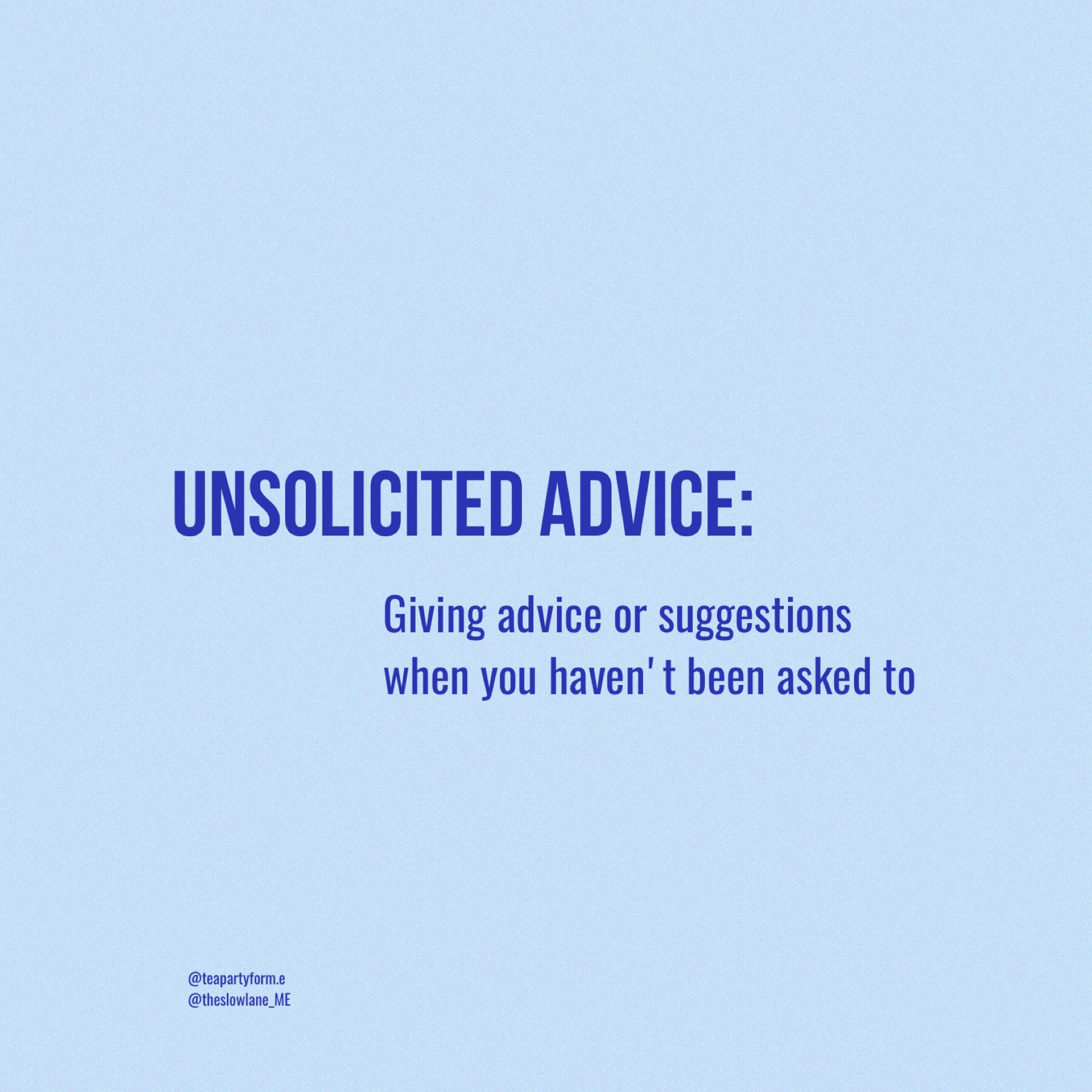 On unsolicited advice – 'M.E. myself and I' by Anna Redshaw